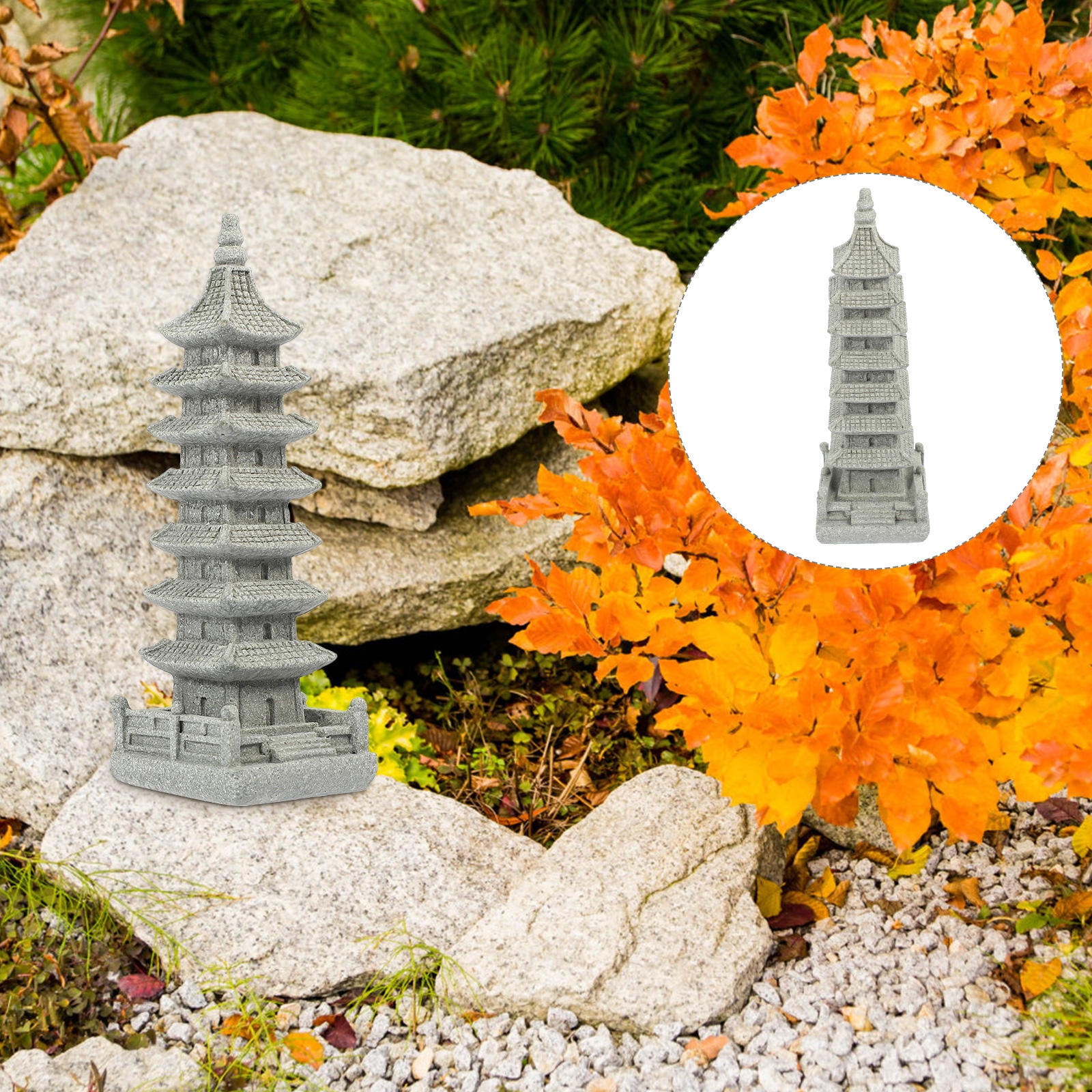 LOLIPPYY Zen Bonsai Stone Crafts Grey Simulation Ornament for Wedding ...