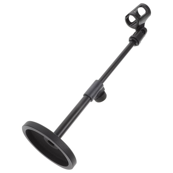 LOLIPPYY desktop mic stand desk Mic Stand Metal Black with Stable Base ...