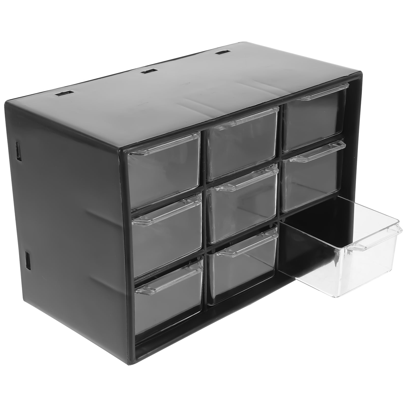 LOLIPPYY Black Plastic Storage Box for Stationery Supplies, Student ...
