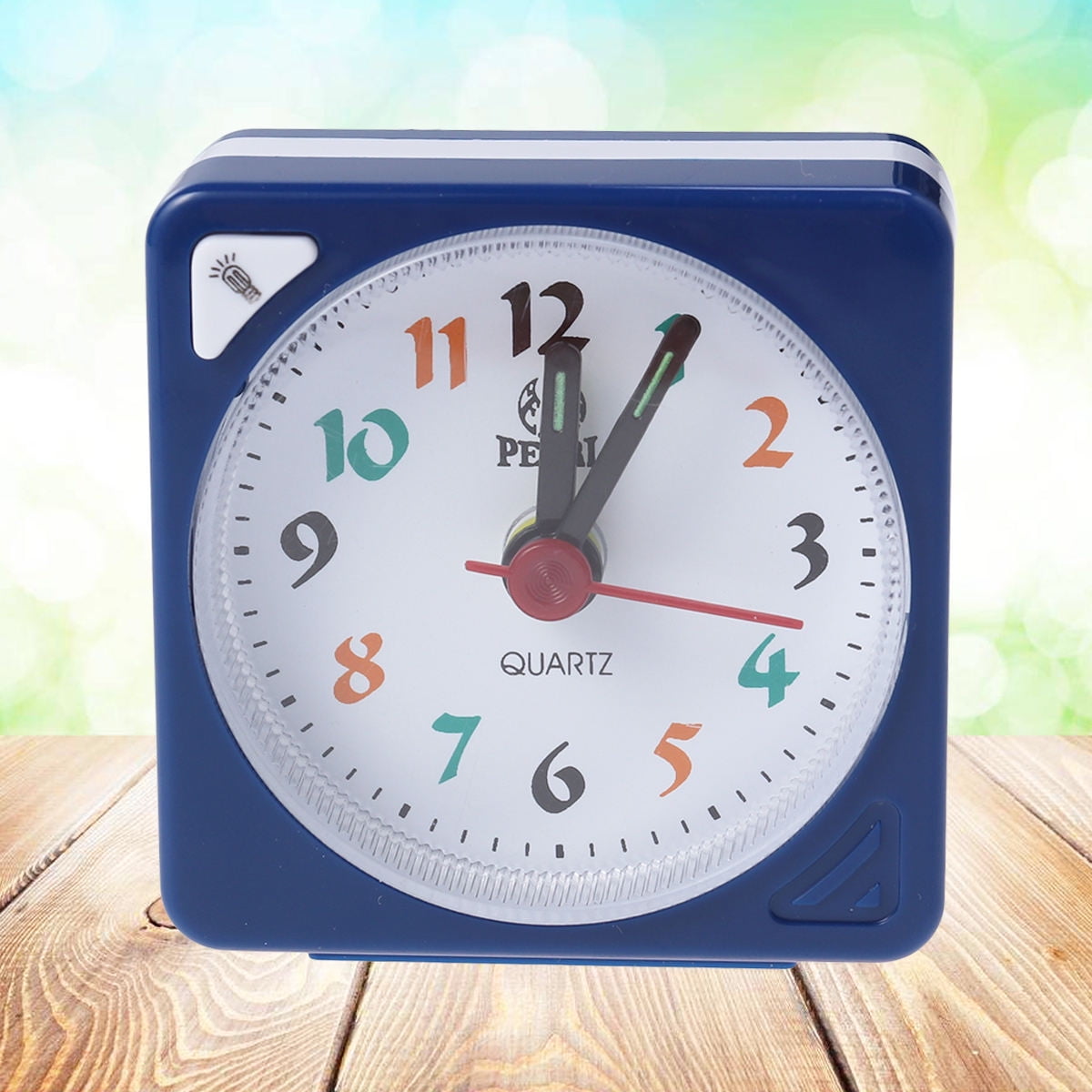 LOLIPPYY travel size alarm clock Blue Square Plastic Alarm Clock for ...