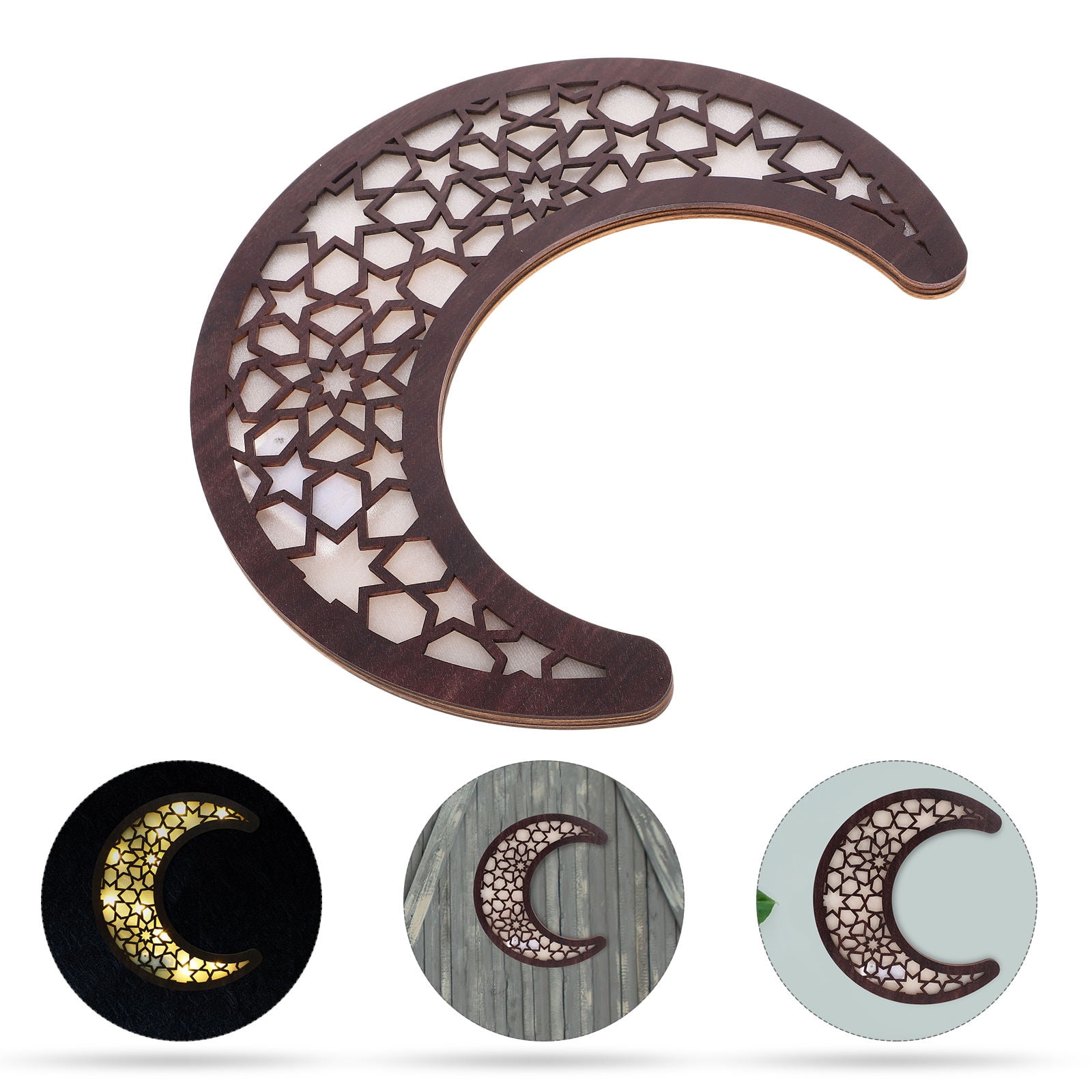 LOLIPPYY wall lamp Moon Wall Pendant Lamp Wood Decoration Family 1Pcs ...