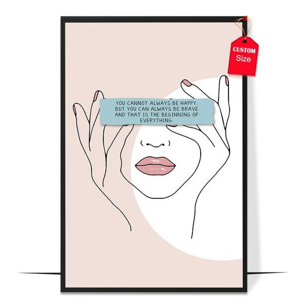 LOLUIS Be Brave Poster, Mental Health Quote Poster, Positive ...