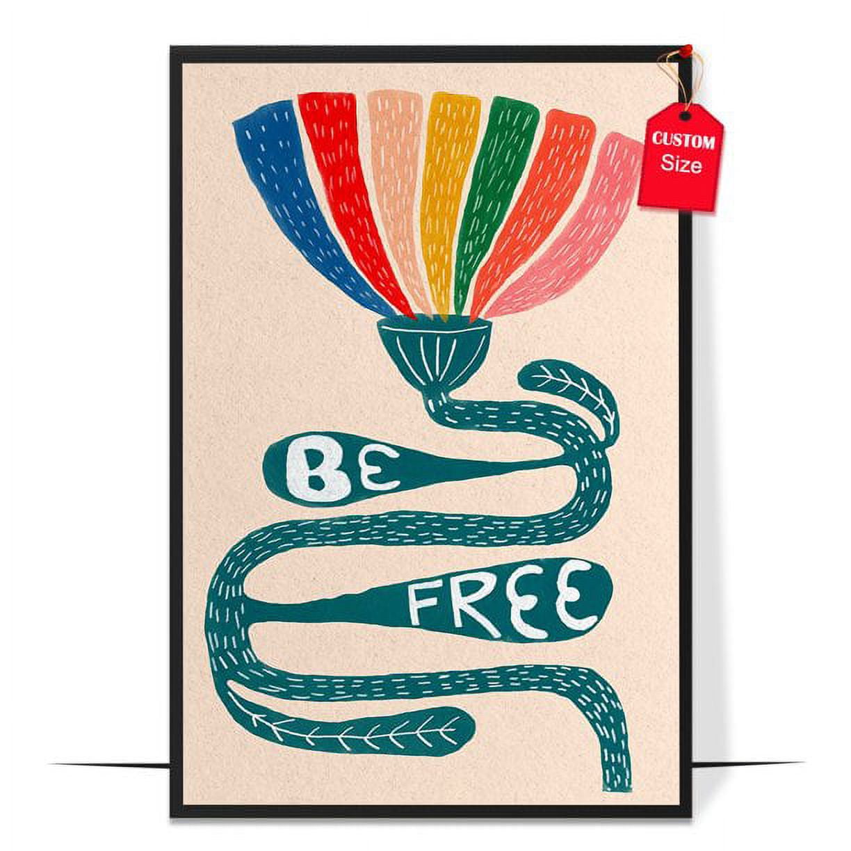 LOLUIS Be Free Poster, Mental Health Quote Poster, Therapist Office ...