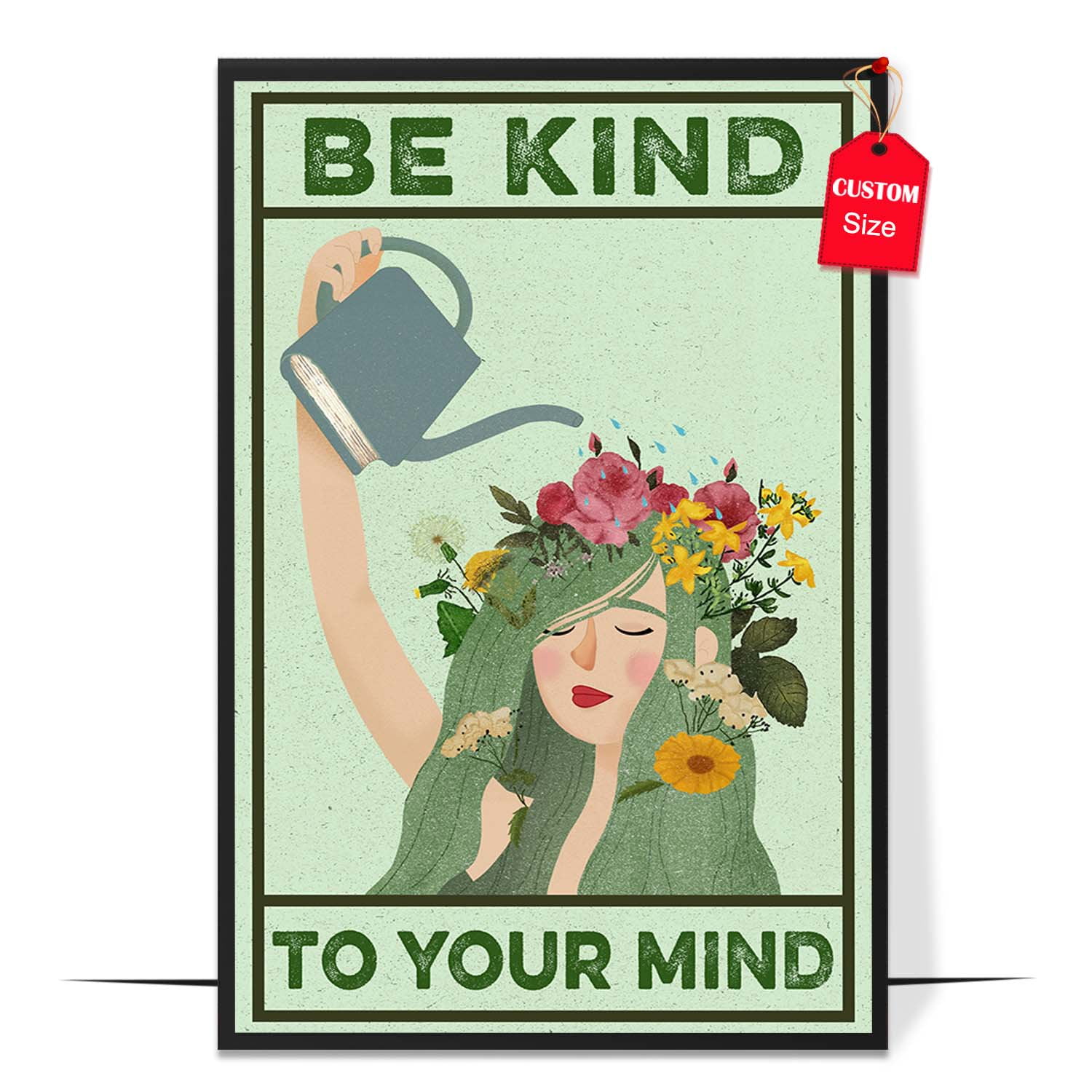 LOLUIS Be Kind To Your Mind Poster, Vintage Mental Health Awareness ...