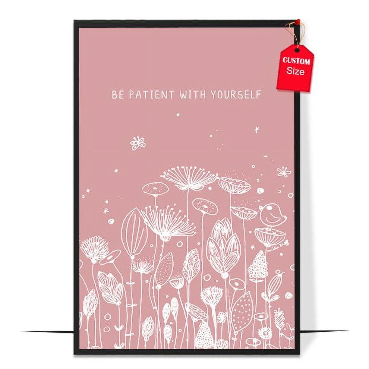 LOLUIS Be Patient With Yourself Poster, Mental Health Poster, Positive ...