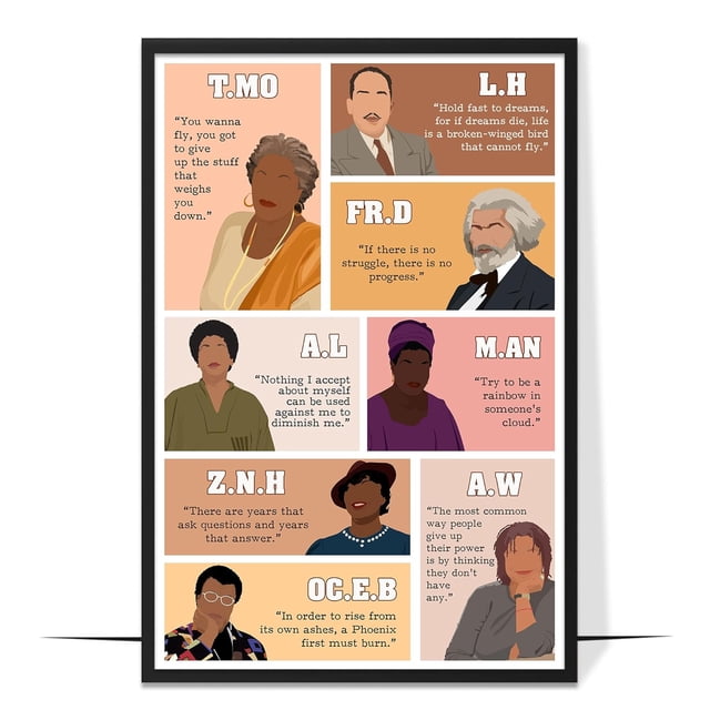 LOLUIS Diverse Authors Inspirational Quotes Wall Art, Motivational ...