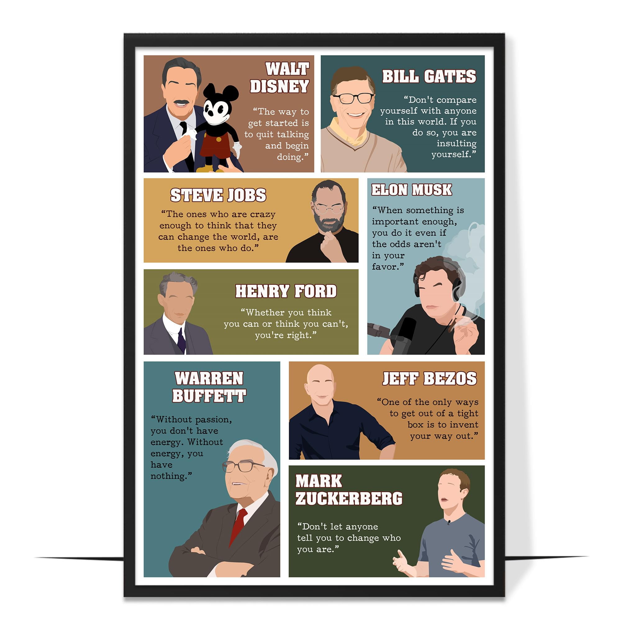 LOLUIS Iconic Businessman Poster, Motivational Wall Art, Inspirational ...