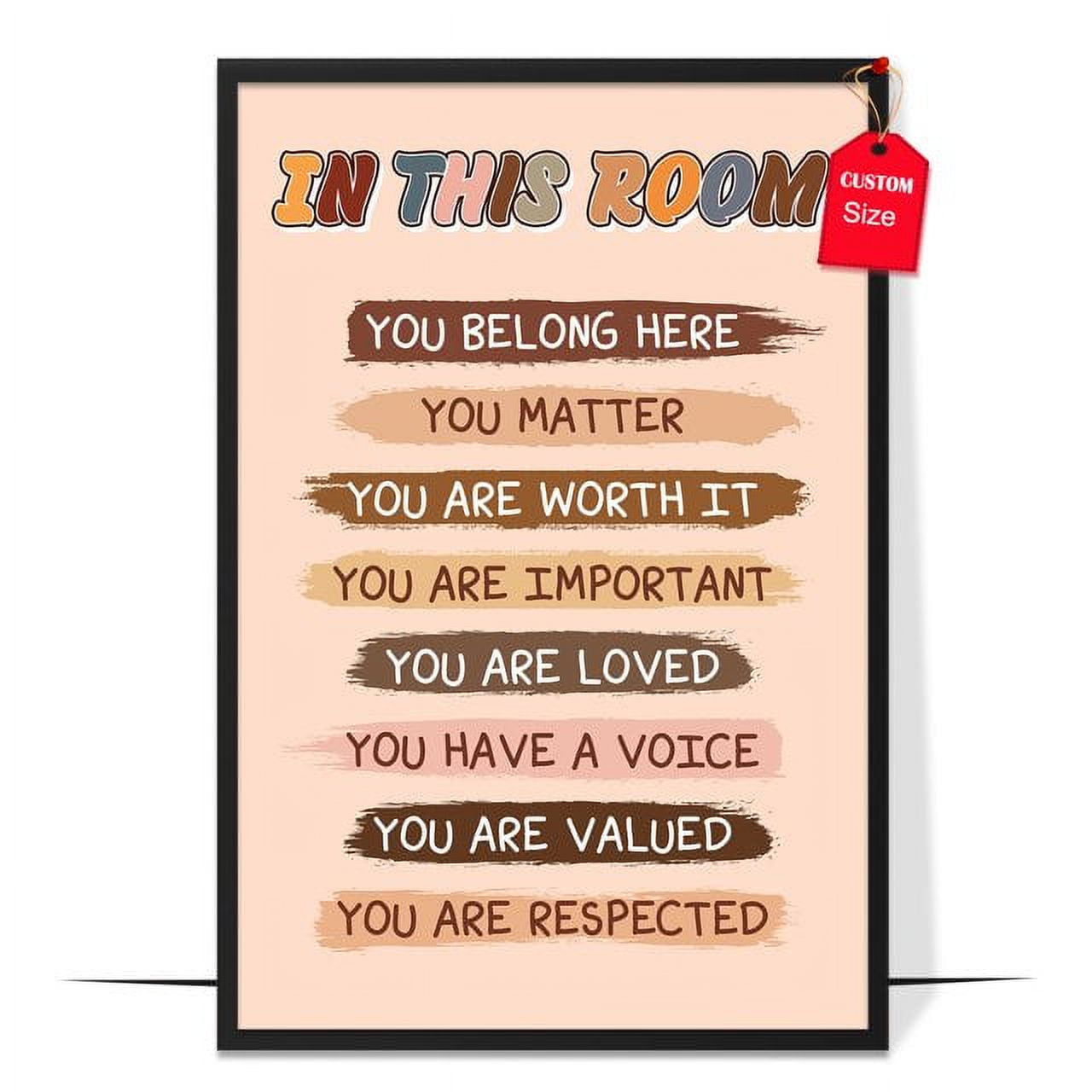 LOLUIS Inspirational Diversity Wall Art, Boho Equality Inclusive Art ...