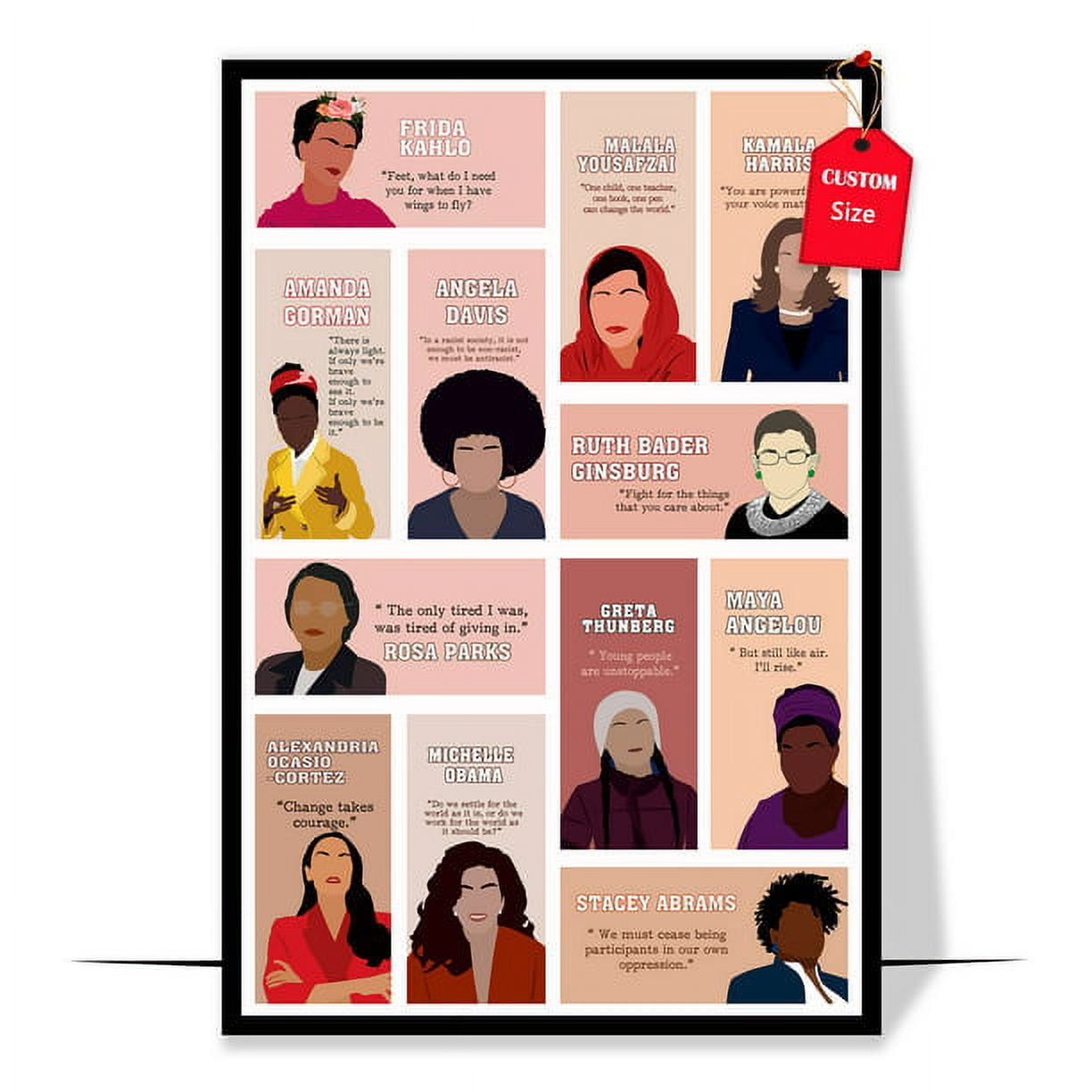 LOLUIS Inspirational Quotes Wall Art, Empowered Women Art Print Decor ...