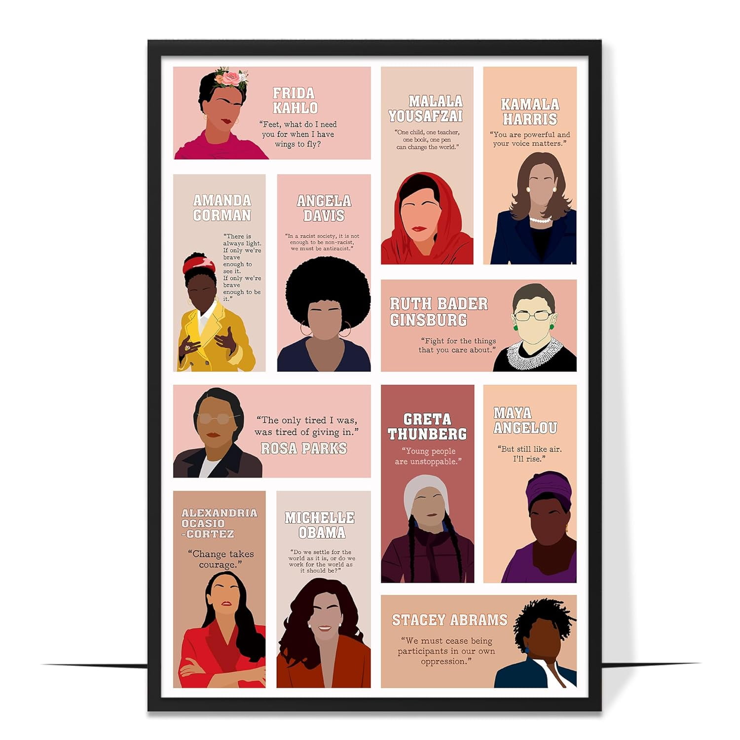 LOLUIS Inspirational Quotes Wall Art, Empowered Women Art Print Decor ...