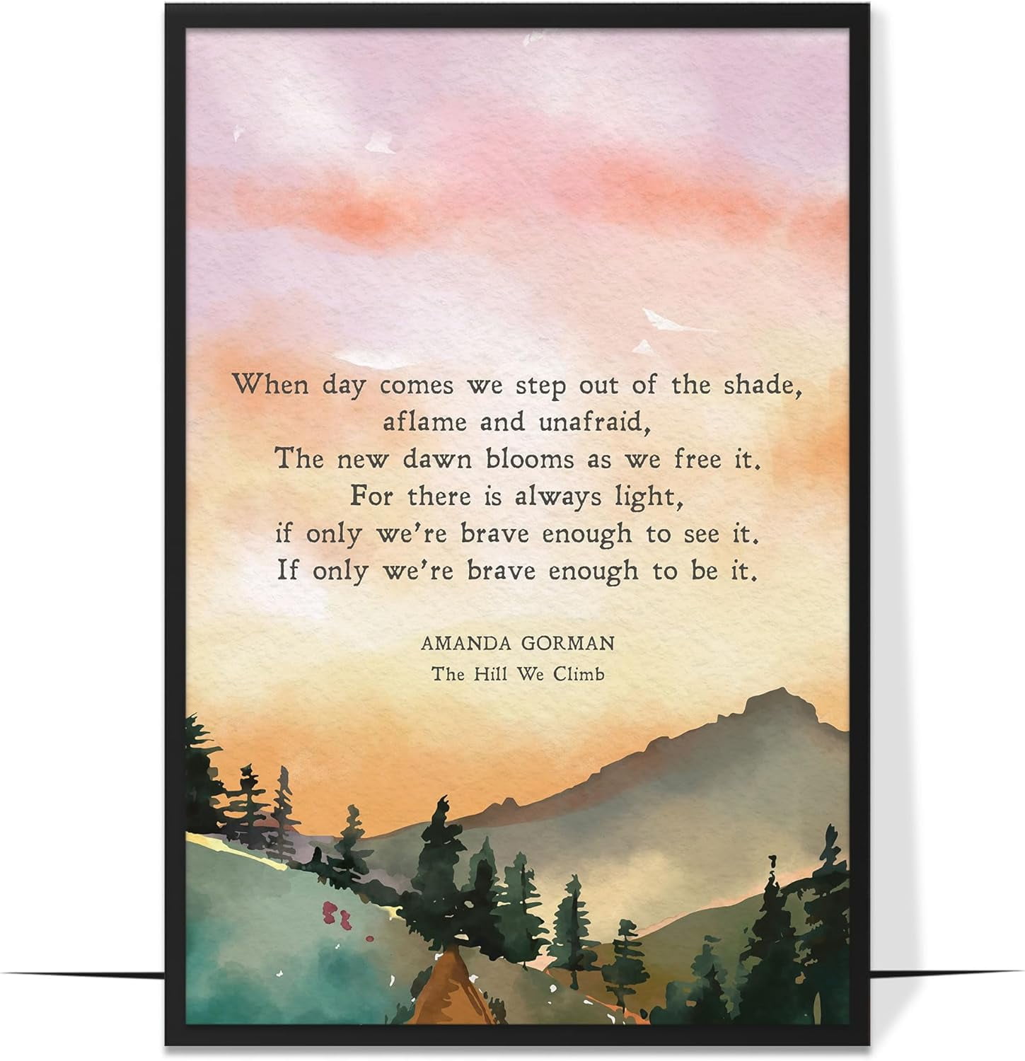 LOLUIS Inspirational Quotes Wall Art, Feminist Motivational Amanda ...