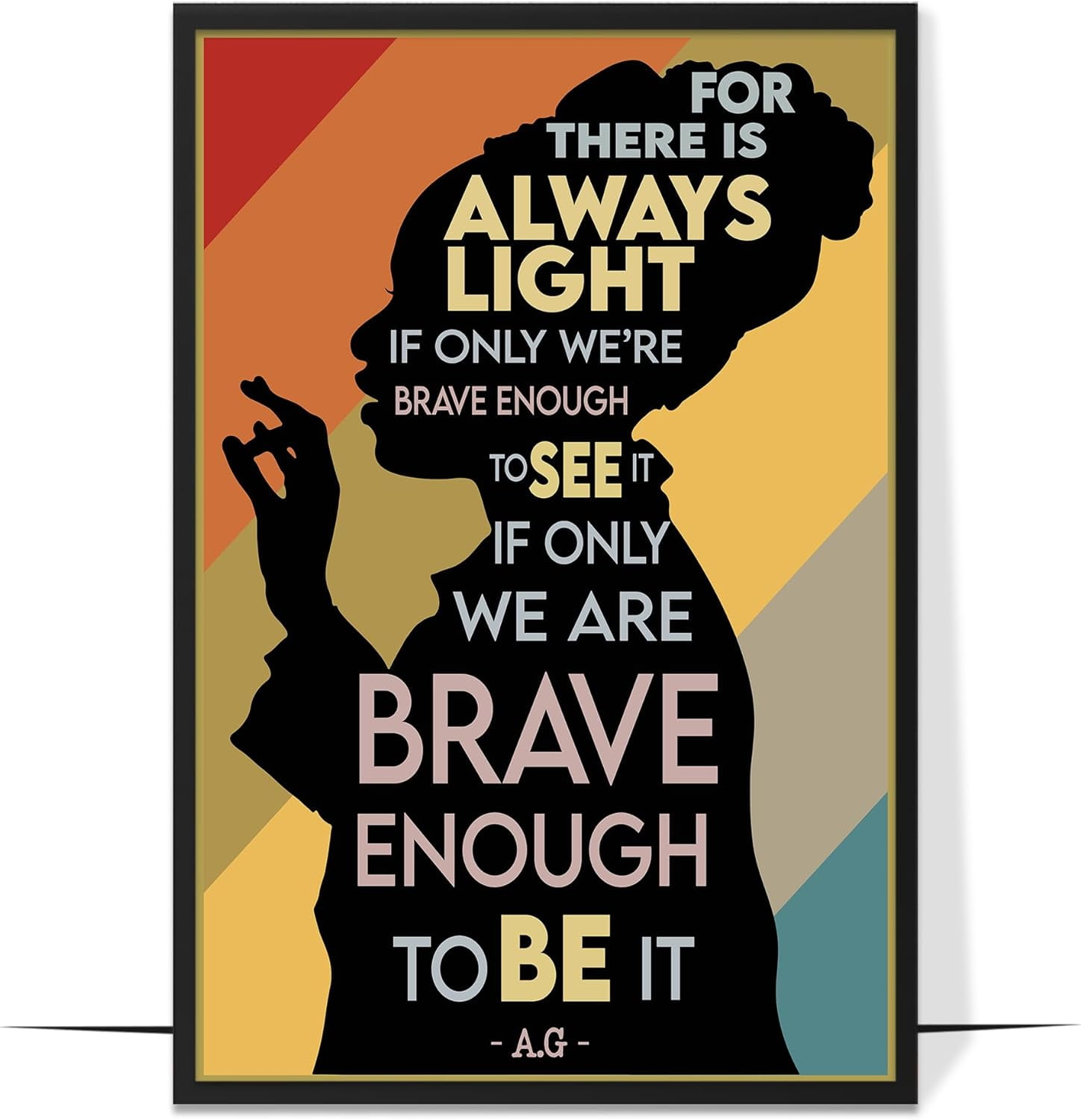 LOLUIS Inspirational Quotes Wall Art, Feminist Motivational Amanda ...