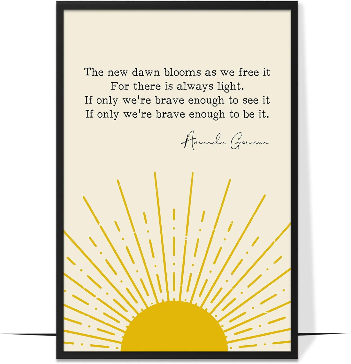 LOLUIS Inspirational Quotes Wall Art, Feminist Motivational Amanda ...