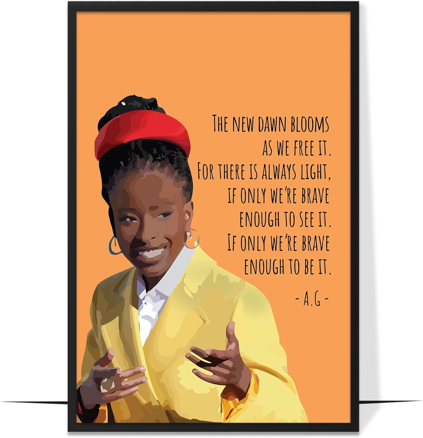 LOLUIS Inspirational Quotes Wall Art, Feminist Motivational Amanda ...