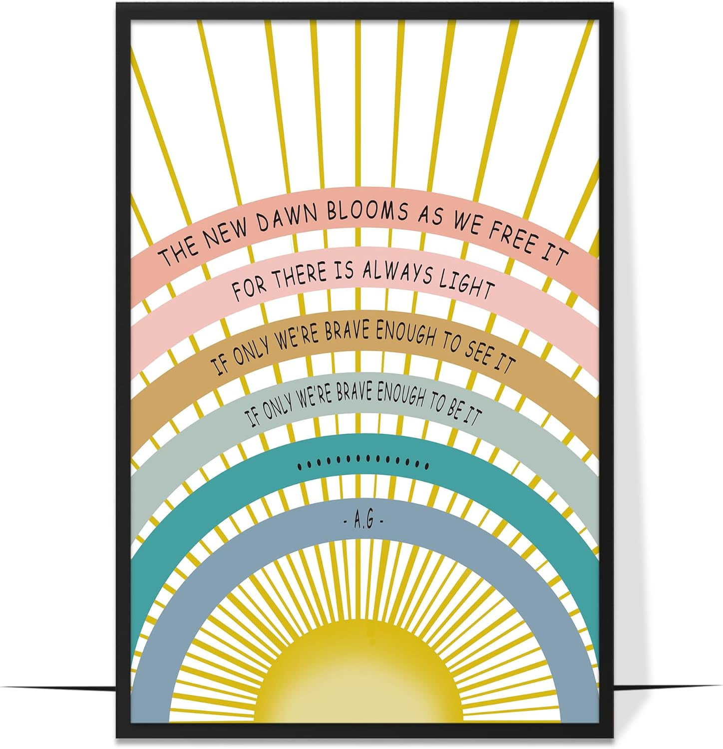 LOLUIS Inspirational Quotes Wall Art, Feminist Motivational Amanda ...