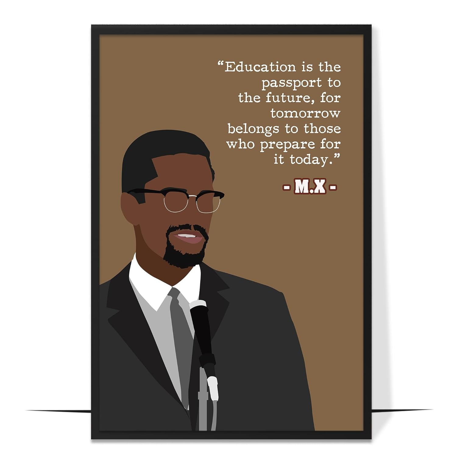 LOLUIS Inspirational Quotes Wall Art, Iconic Black Leaders Art Print ...