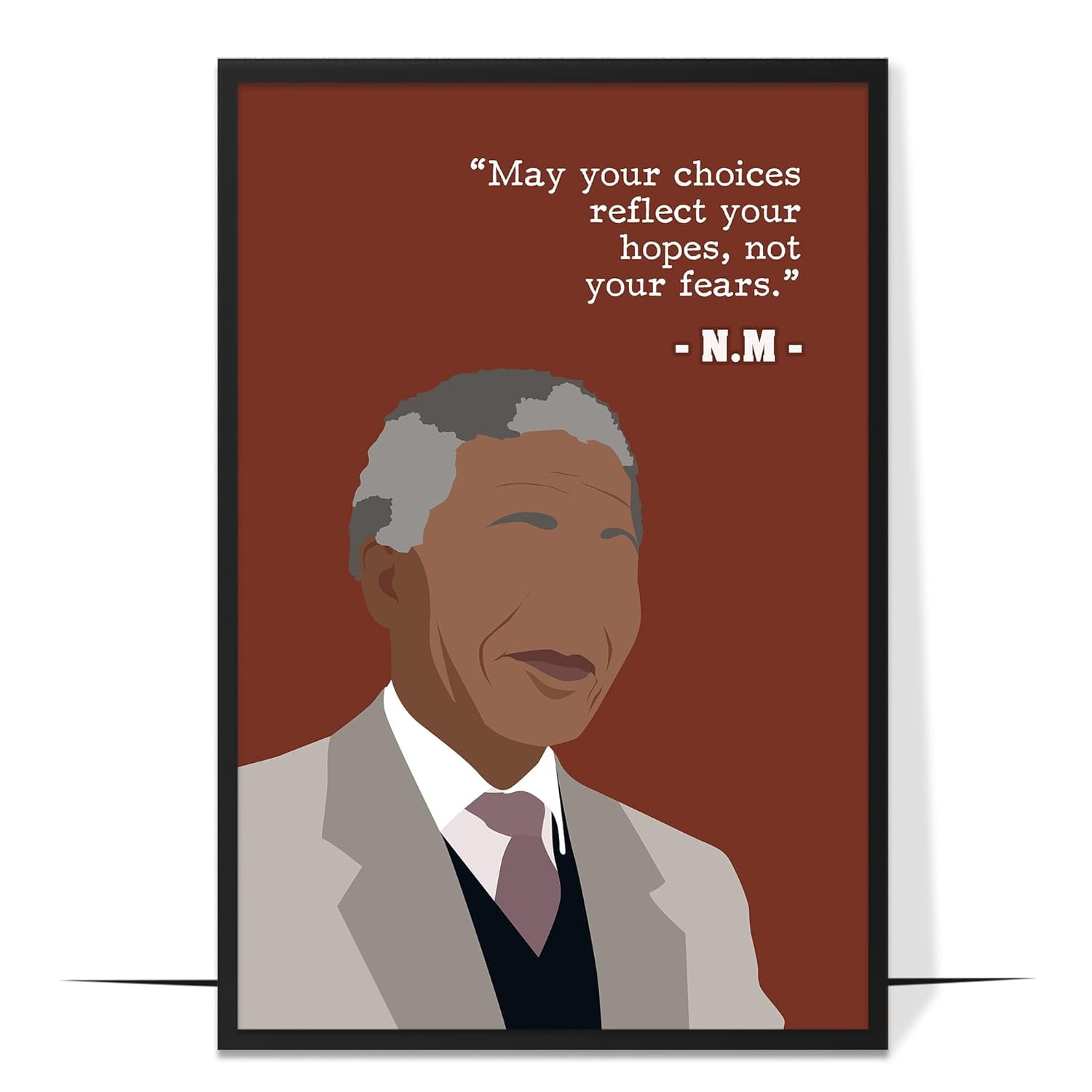 LOLUIS Inspirational Quotes Wall Art, Iconic Black Leaders Art Print ...