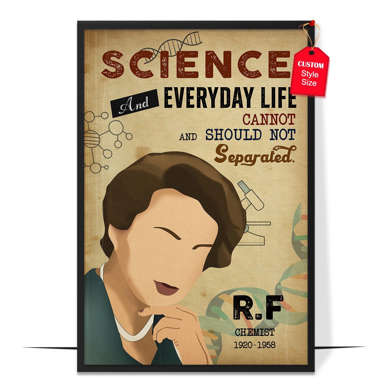 LOLUIS Inspirational Quotes Wall Art, Science Education Print Decor for ...
