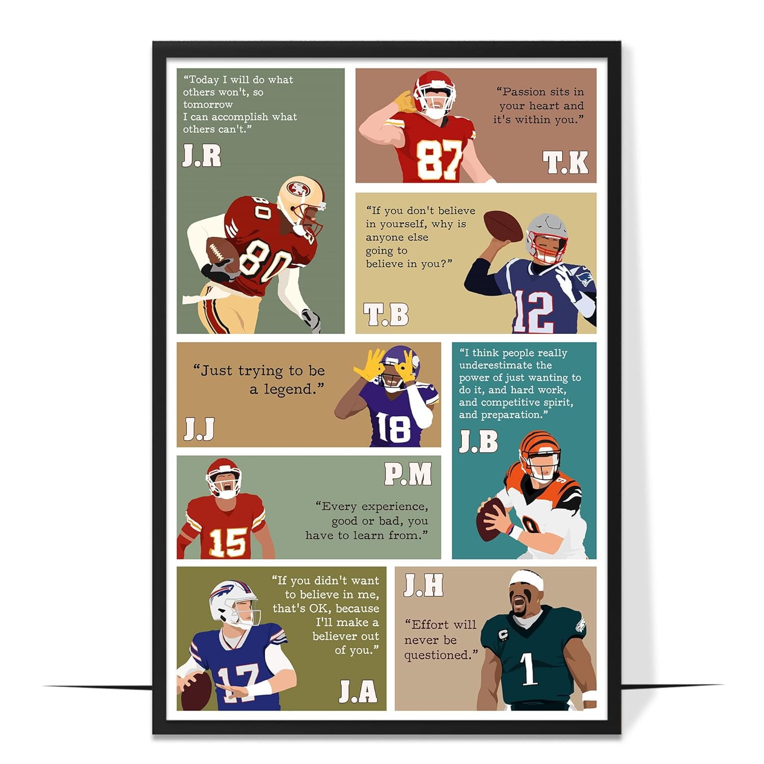LOLUIS Inspirational Quotes Wall Art, Sports Motivational Art Print ...