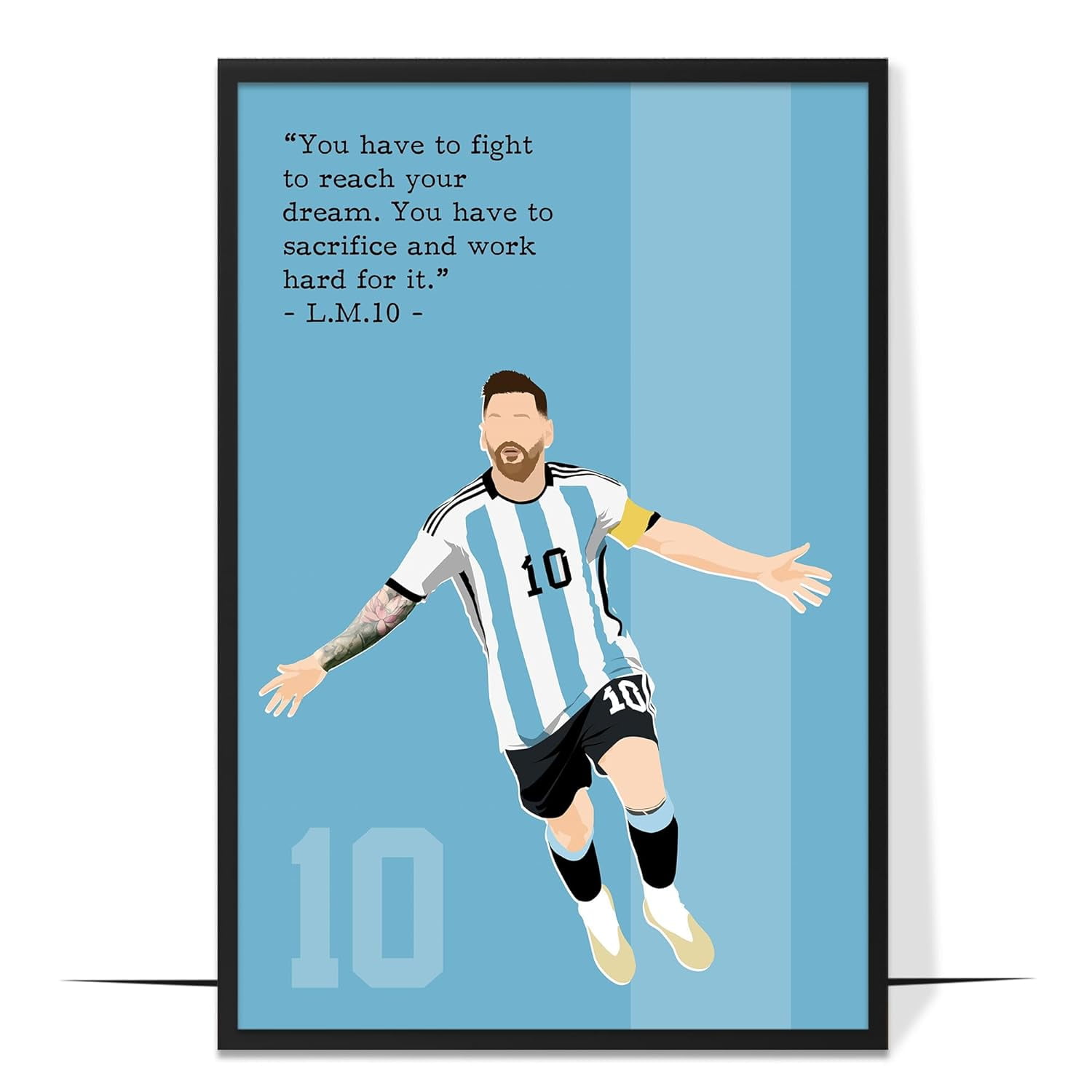 Loluis Inspirational Soccer Quotes Wall Art, Motivational Poster for ...