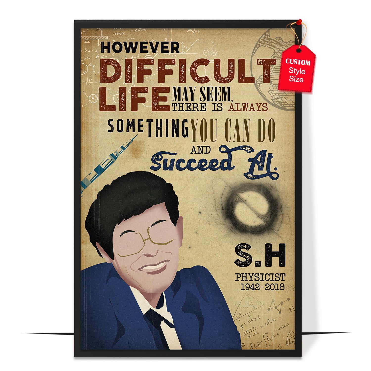 LOLUIS Inspirational Wall Art, STEM Scientists Quote Print Decor for ...