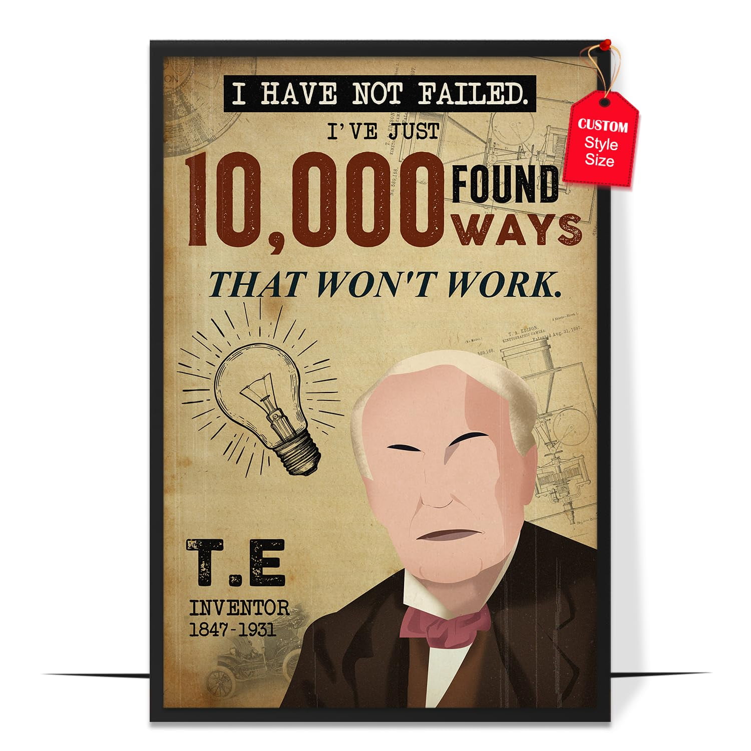 LOLUIS Inspirational Wall Art, STEM Scientists Quote Print Decor for ...