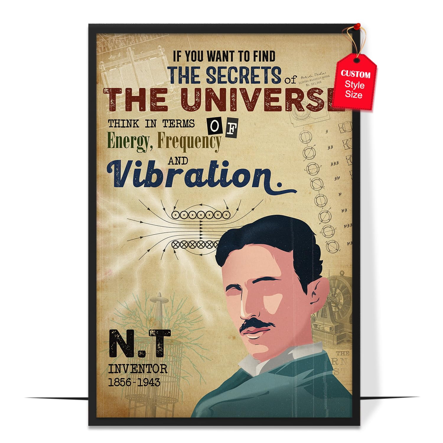 LOLUIS Inspirational Wall Art, STEM Scientists Quote Print Decor for ...