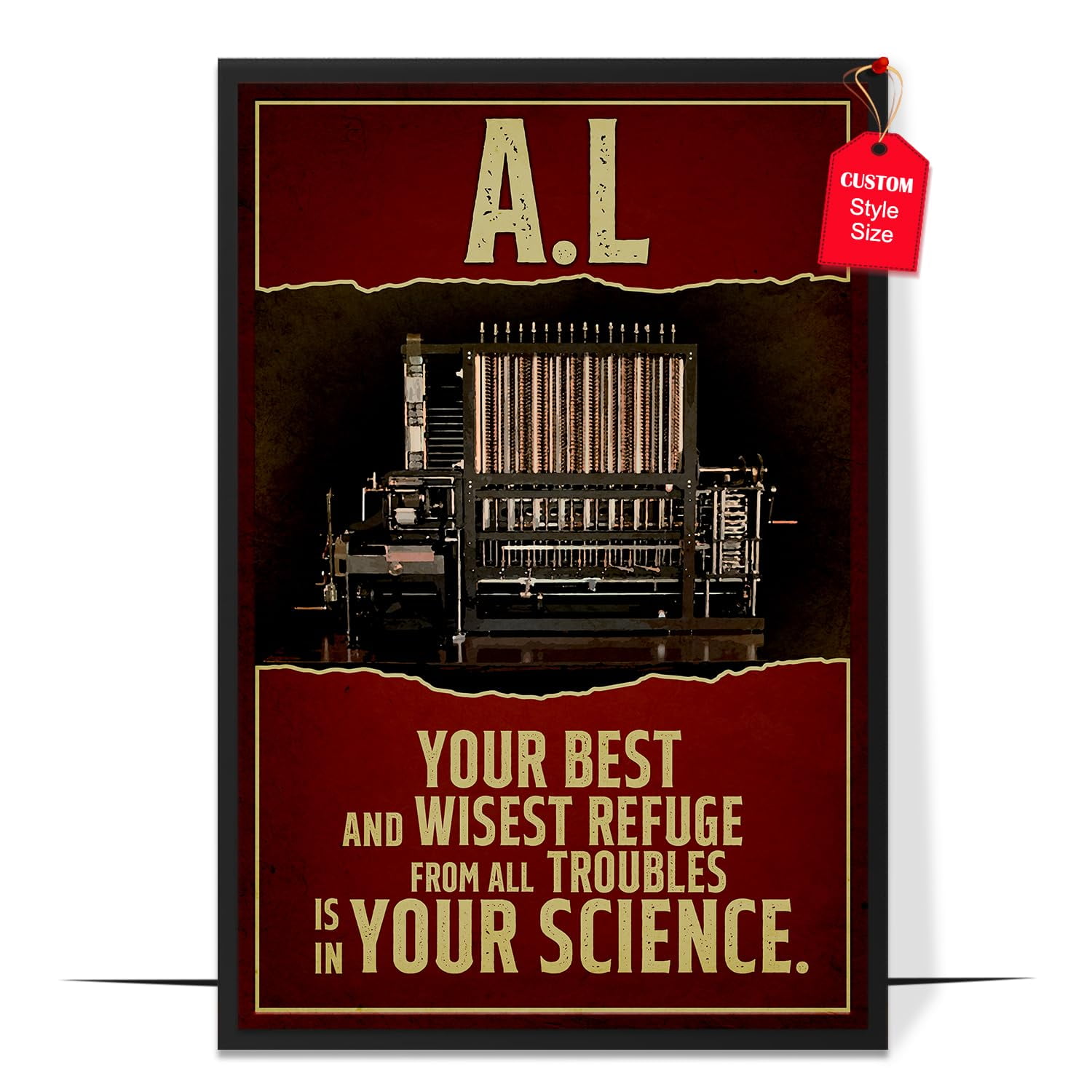 LOLUIS Inspirational Wall Art, STEM Scientists Quote Print Decor for ...