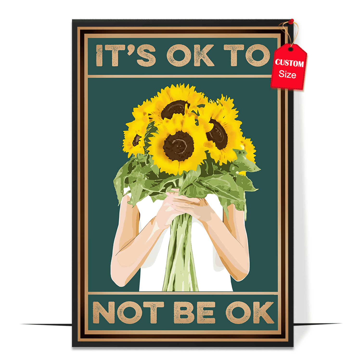 LOLUIS It’s Ok To Not Be Ok Poster, Vintage Mental Health Awareness ...