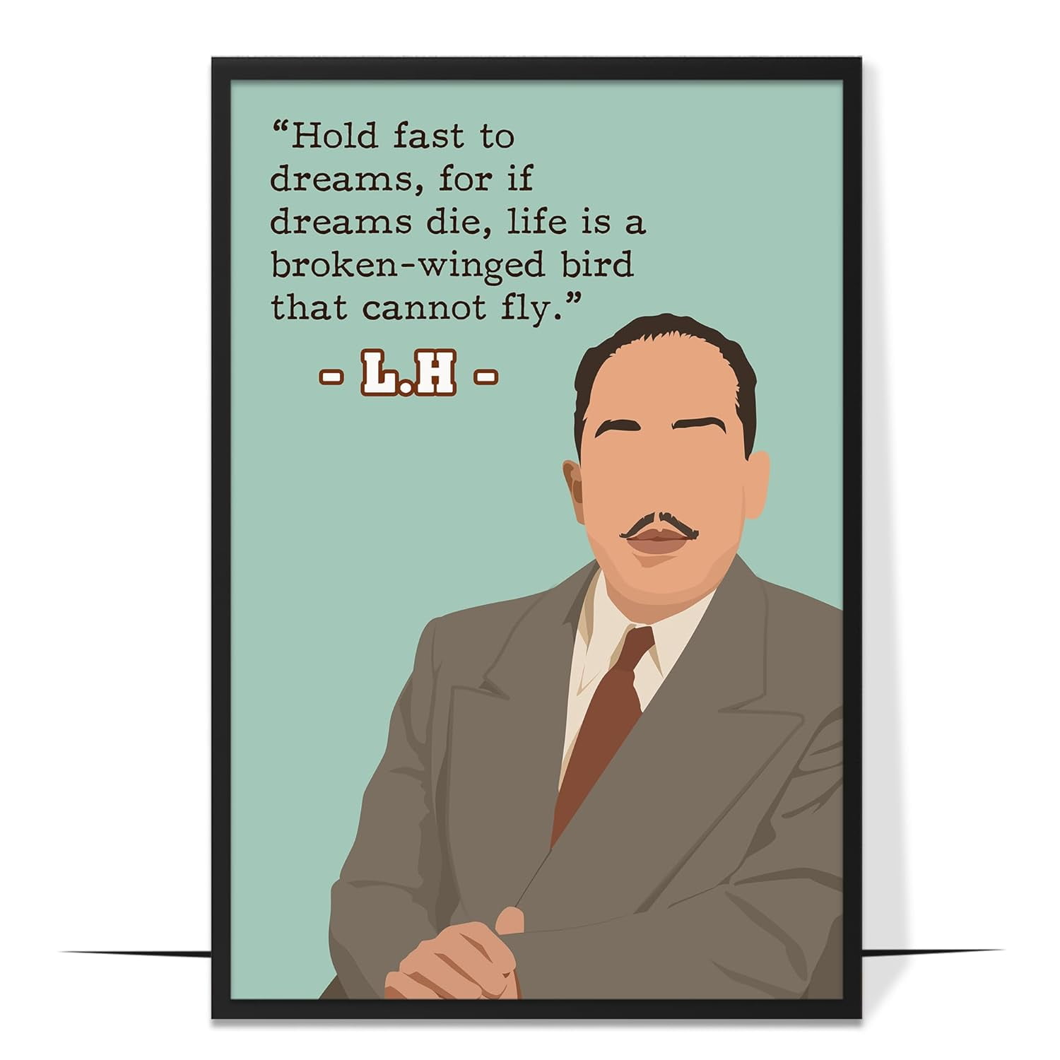 LOLUIS Inspirational Quotes Wall Art, Motivational Famous Authors ...