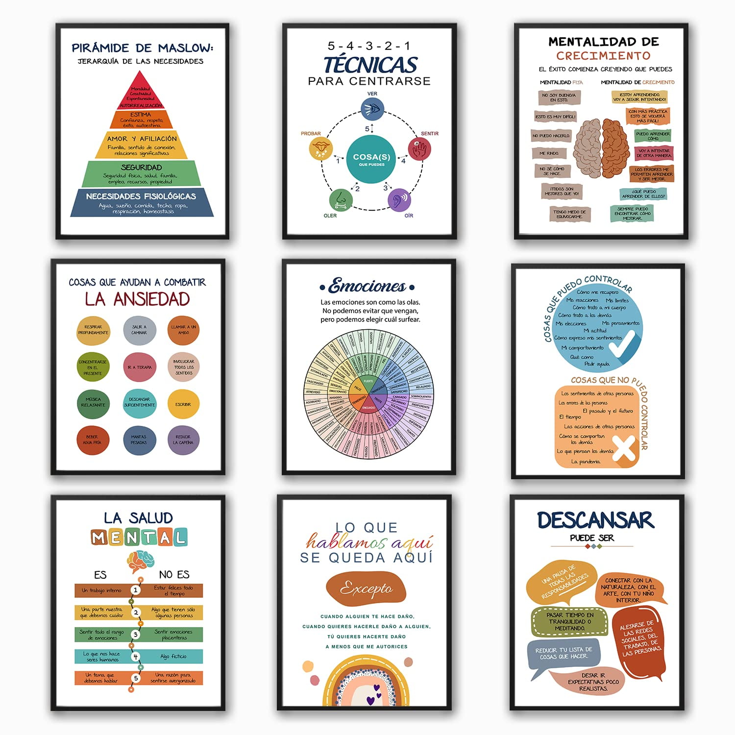 LOLUIS Mental Health Educational Poster, Therapy Counselor Office ...