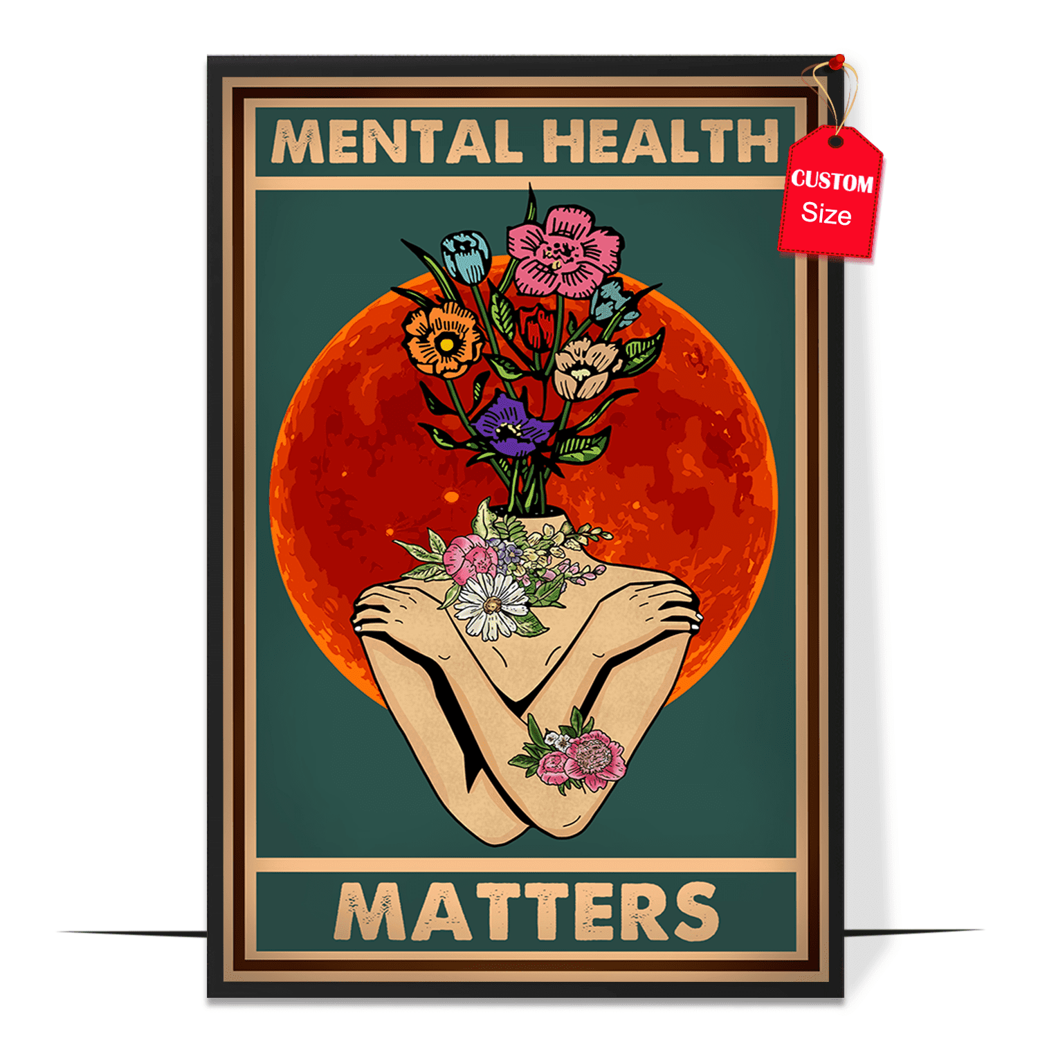 LOLUIS Mental Health Matters Poster, Vintage Mental Health Awareness ...