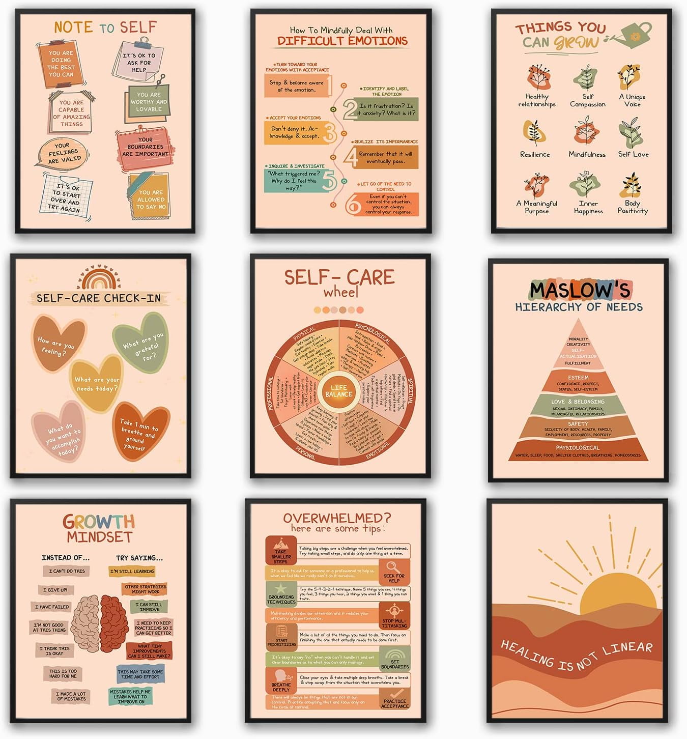 LOLUIS Mental Health Wall Decor, Classroom School Therapist Supplies ...