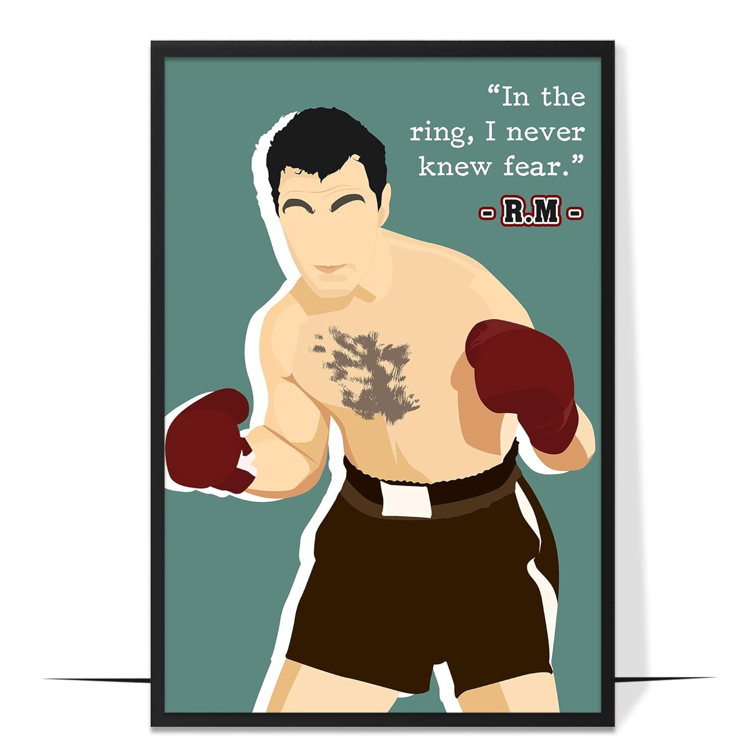 LOLUIS Motivational Wall Art, Sport Inspiring Boxing Quotes Prints ...