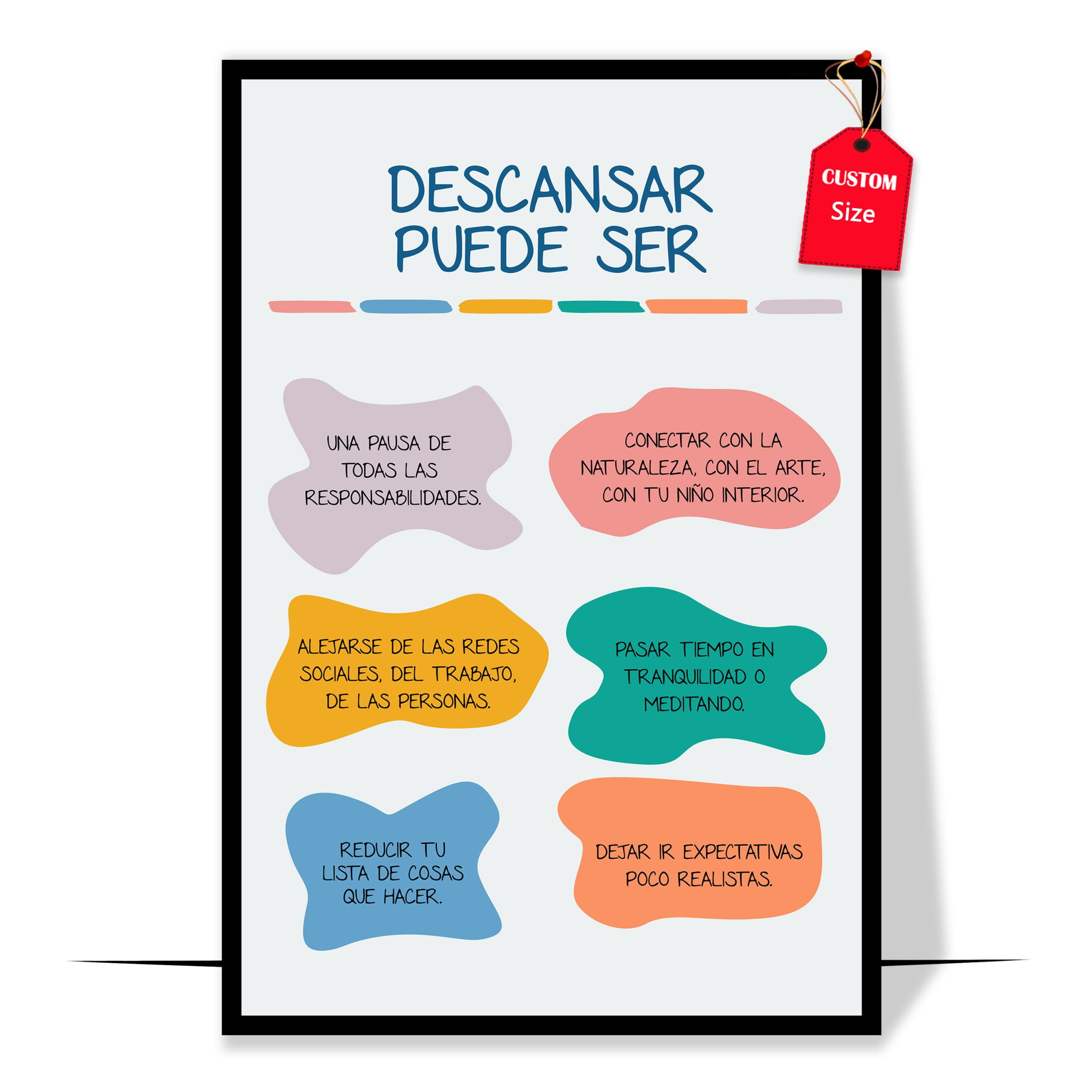 LOLUIS Spanish Salud Mental Poster, Spanish Therapy Office Decor ...