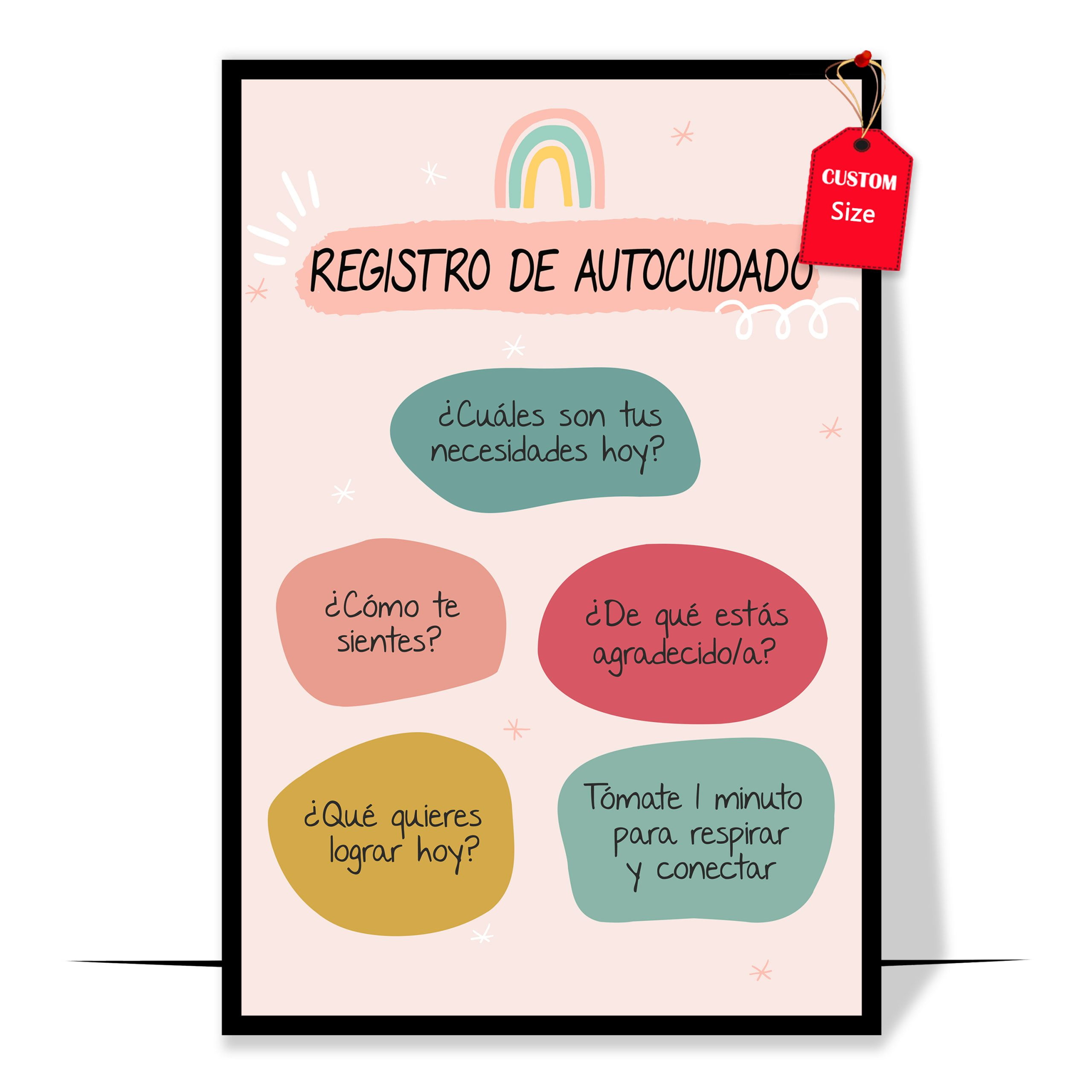 LOLUIS Spanish Self Care Wall Art, Mental Health Therapy Posters for ...