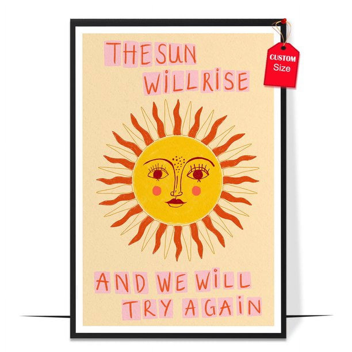 LOLUIS The Sun Will Rise Poster, Mental Health Quote Poster, Therapist ...