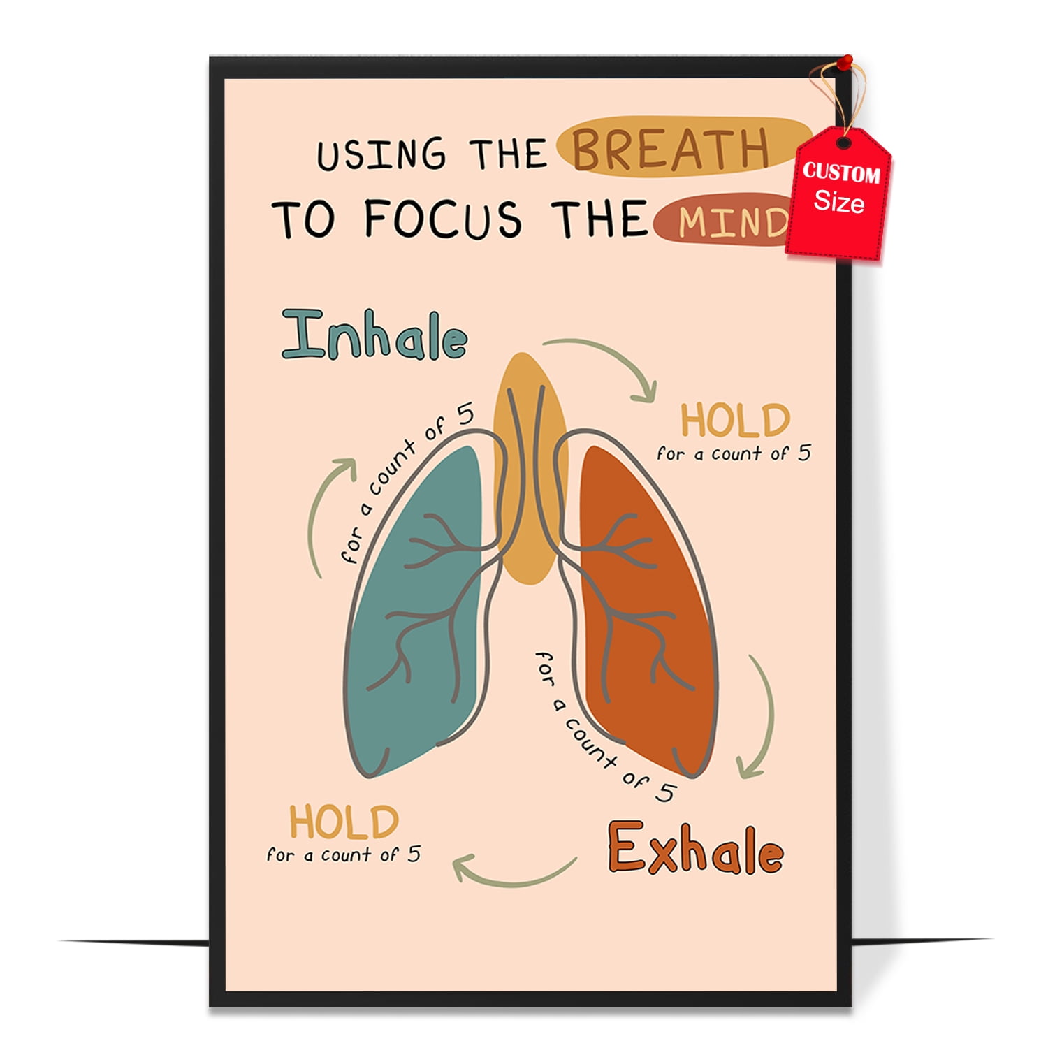 LOLUIS Using The Breath to Focus The Mind Poster, Mental Health Poster ...