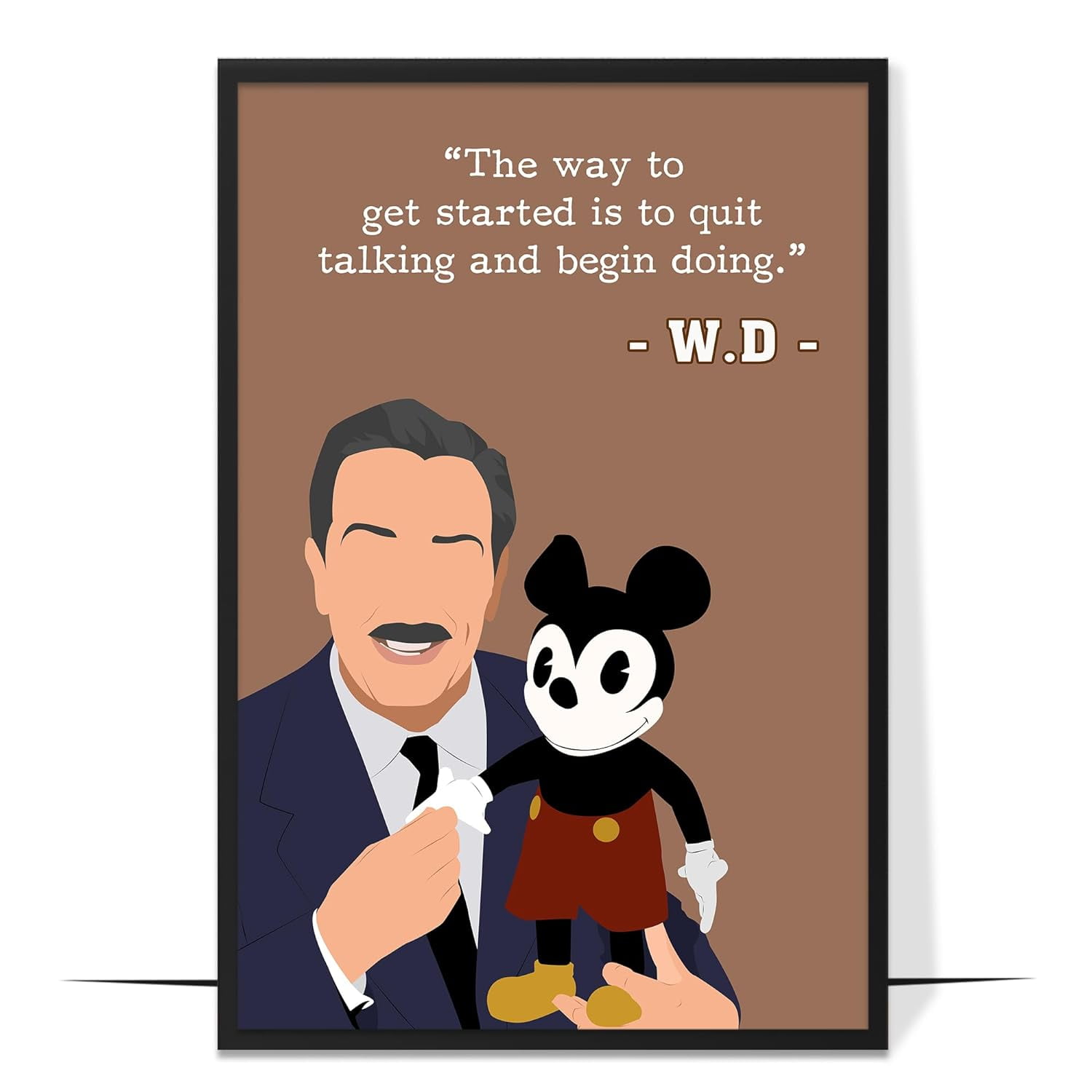 LOLUIS Walt Disney Motivational Wall Art, Inspirational Entrepreneur ...
