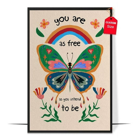 LOLUIS You Are As Free As You Intend To Be Poster, Mental Health Quote ...