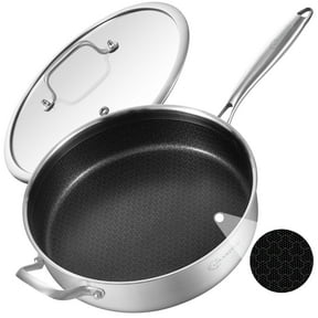 HexClad 12-inch Nonstick Stainless Steel Frying Pan, Easy Clean ...