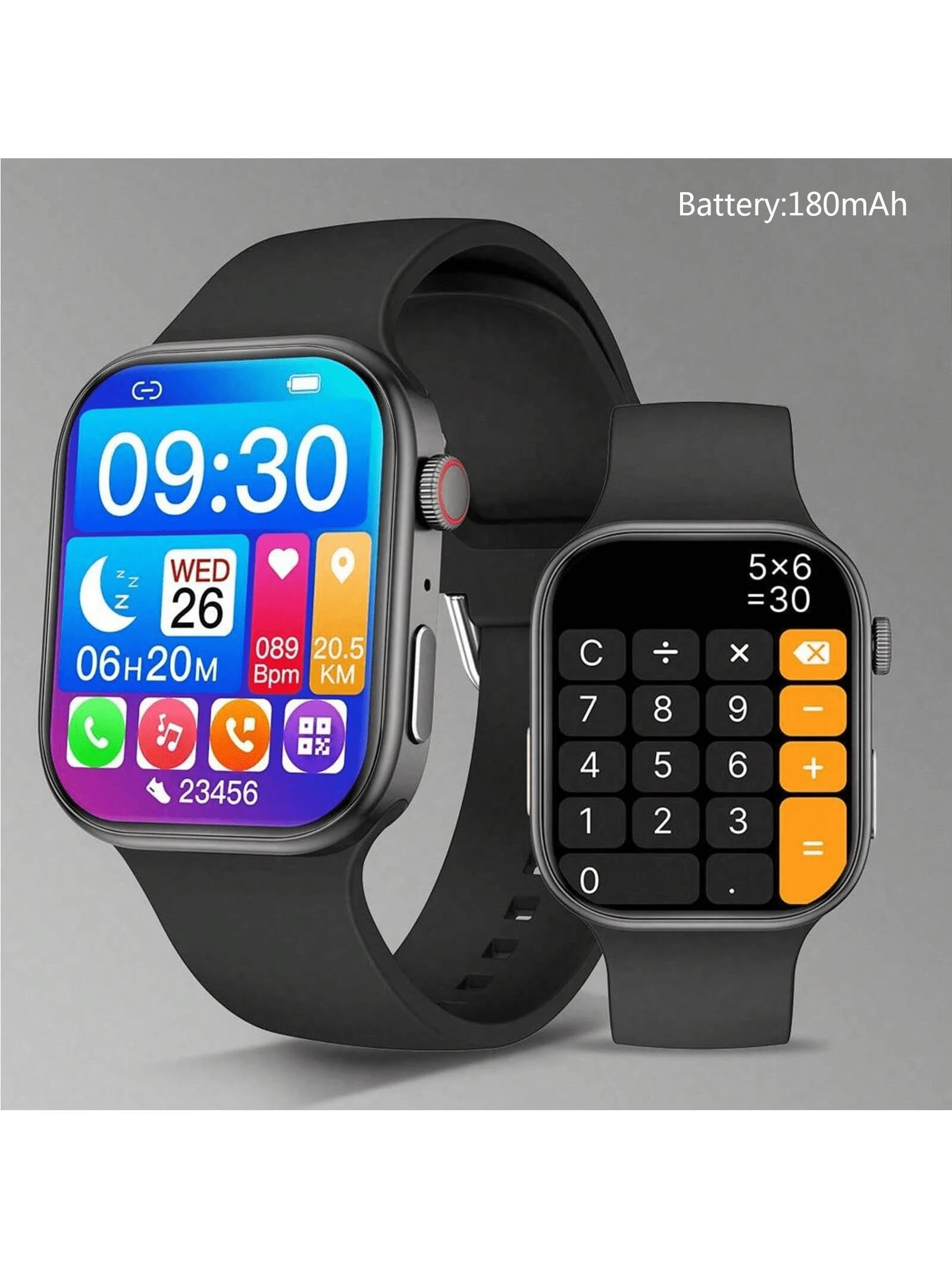 LOMAXFR 2025 Silicone Strap Men's Smart Watch, Dial/Answer Calls, Steps ...