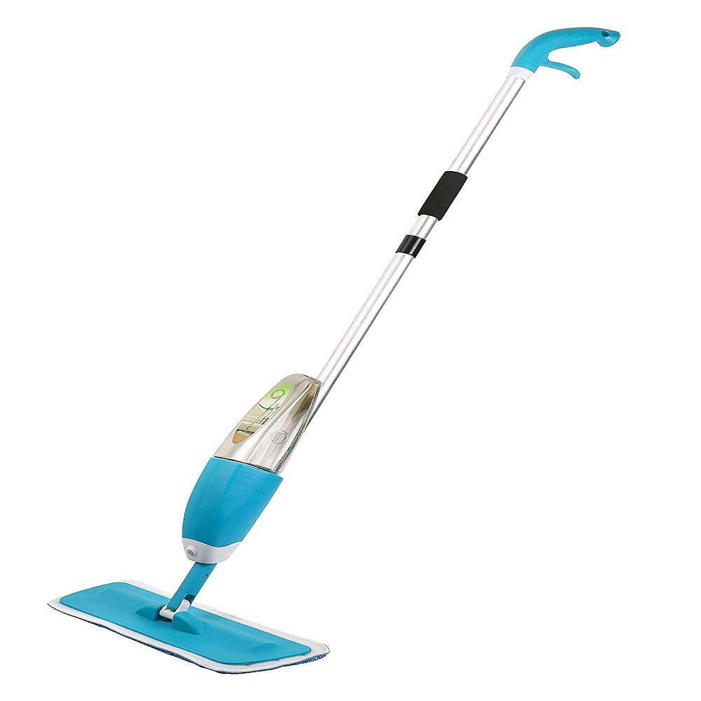 LOMESH Flat Spray Mop 2 in 1 Liquid Dispenser and Movable Handle High Absorbent Microfiber ...