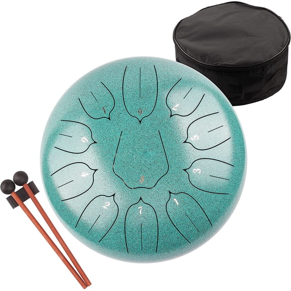 LOMUTY Steel Tongue Drum 11 Notes 12 inches Handpan Drum Percussion ...