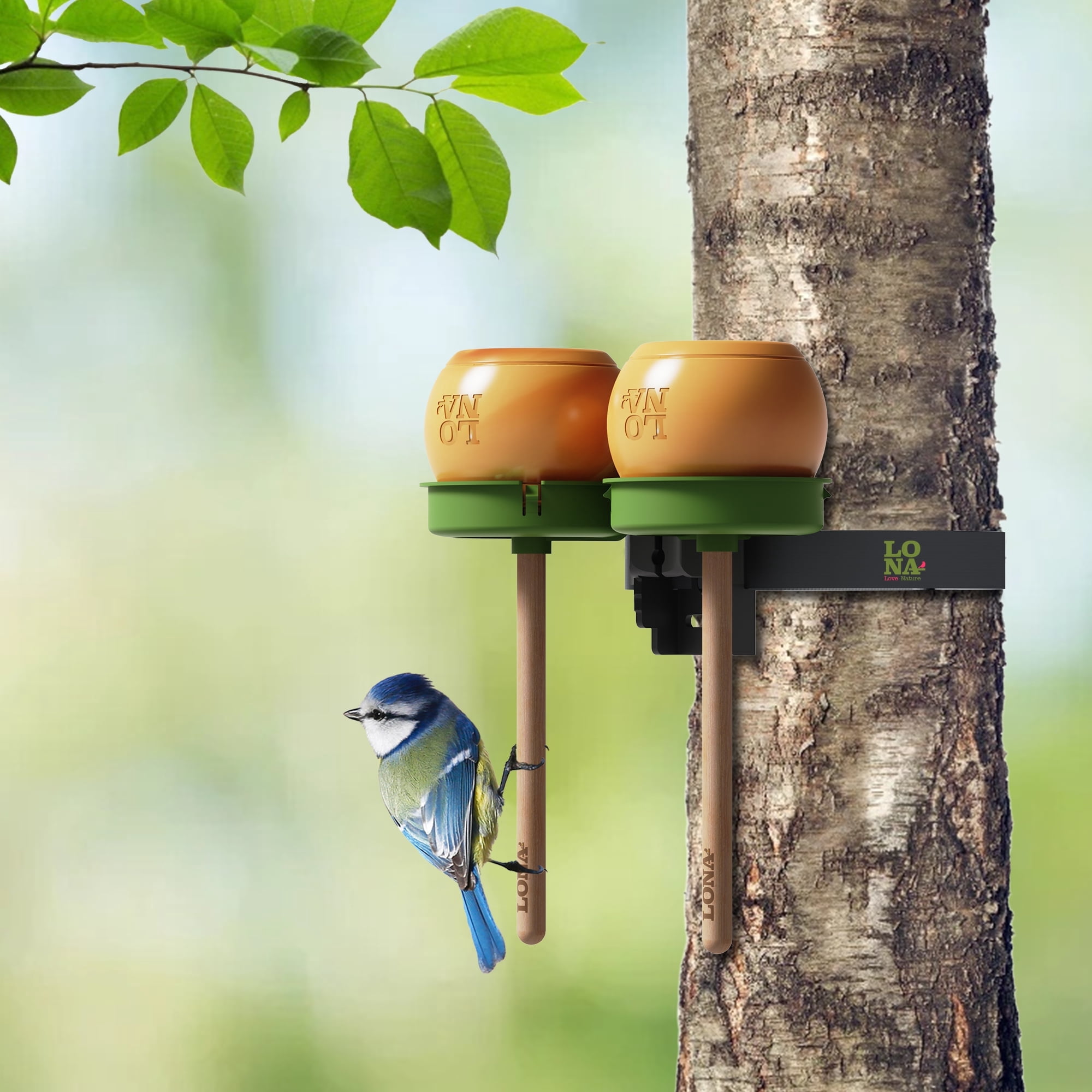 LONA-P3 Peanut Butter Bird Feeder 2-Pack Set – Wall-Mounted & Hanging ...