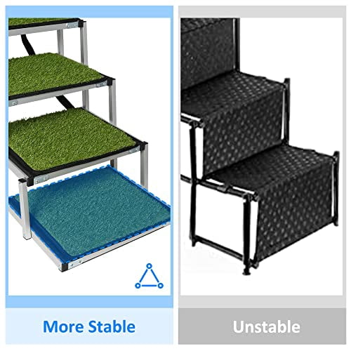 LONABR Foldable 6 Steps Dog Car Stairs for Little and Middle Dogs, with ...