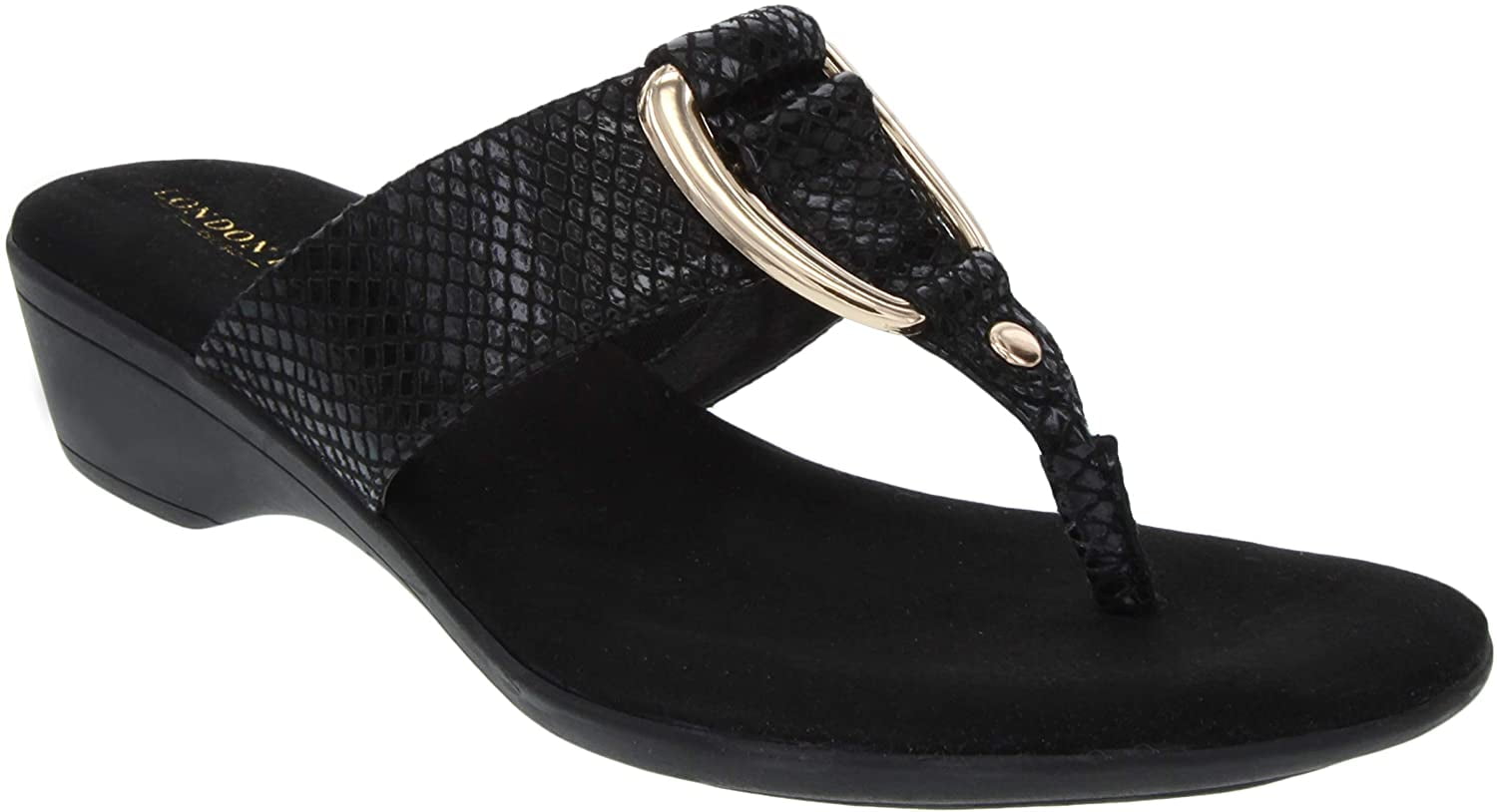 LONDON FOG Womens Naples Demi-Wedge Dress Sandals - Walmart.com