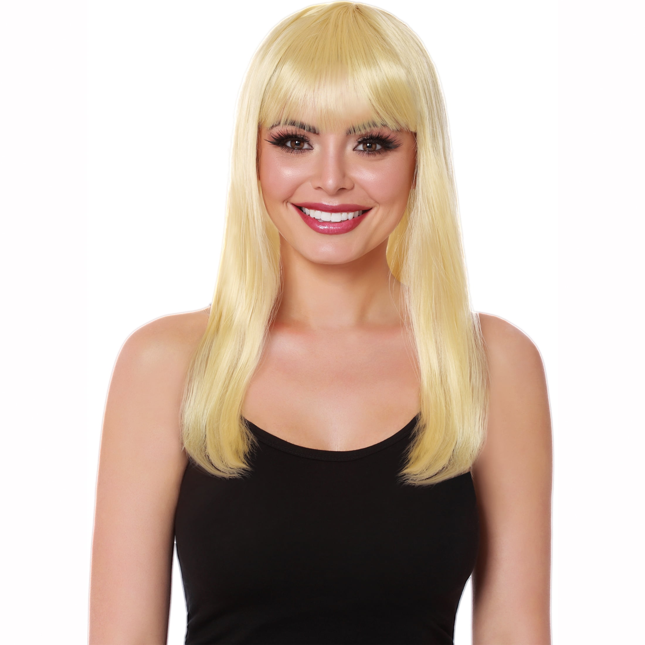 Long Bob Wig, Blonde, Halloween Accessory for Adults, by Way to ...