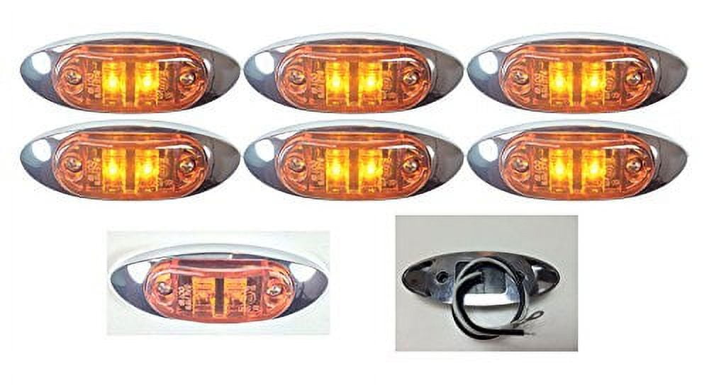 LONG HAUL 4" x 1.5" Amber LED Surface Mount Clearance Marker Lights ...