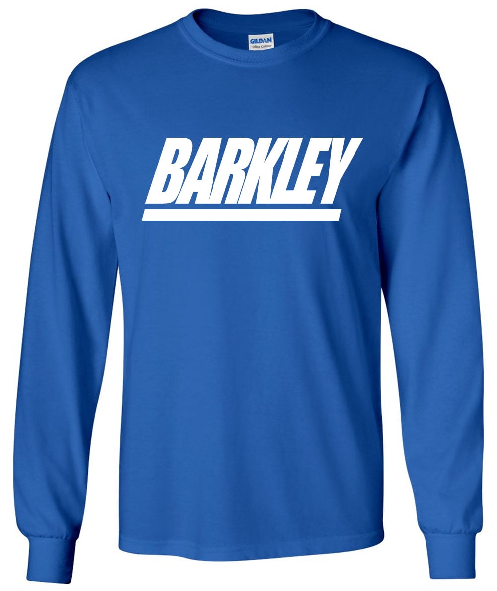 LONG SLEEVE BLUE Giants Saquon Barkley Logo T-shirt ADULT - Walmart.com